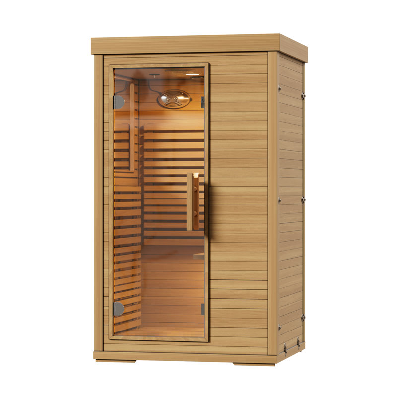AMZGLORY Far Infrared Sauna Home Sauna Spa Room Low-emf Canadian Hemlock Wood 1000w Indoor ...
